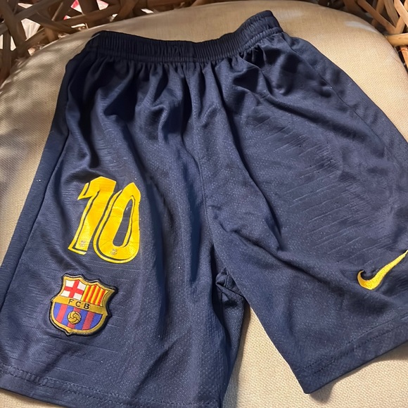 Nike | Bottoms | Messi Fcb Nike Boys Shorts 22 In Waist Unique | Poshmark